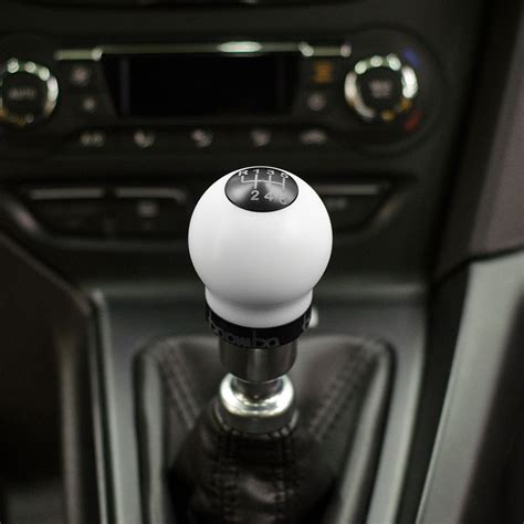 Focus St White Round 270 Weighted Shift Knob V2 Boomba Racing Inc