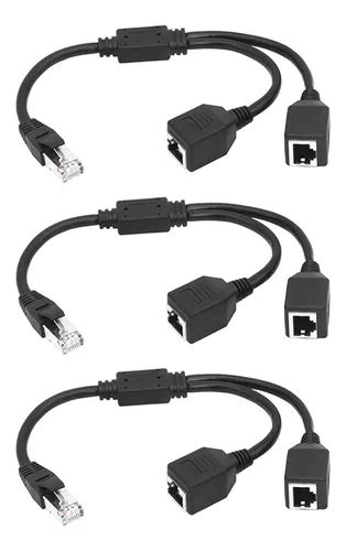 3 Cables Divisores Ethernet Rj45 1 Macho A 2 Hembras Para Cuotas Sin Interés