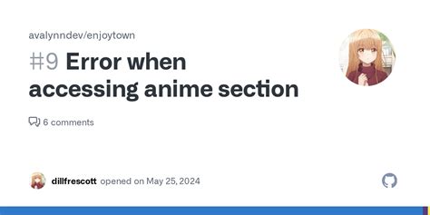 Error When Accessing Anime Section · Issue 9 · Avalynndevenjoytown