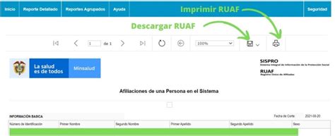 Ruaf Sispro Consulta Por Cédula 2025 ️ Eps Pensión Y Cesantías