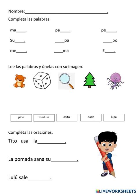 Repaso Silabas Simples Worksheet Lucoxcl