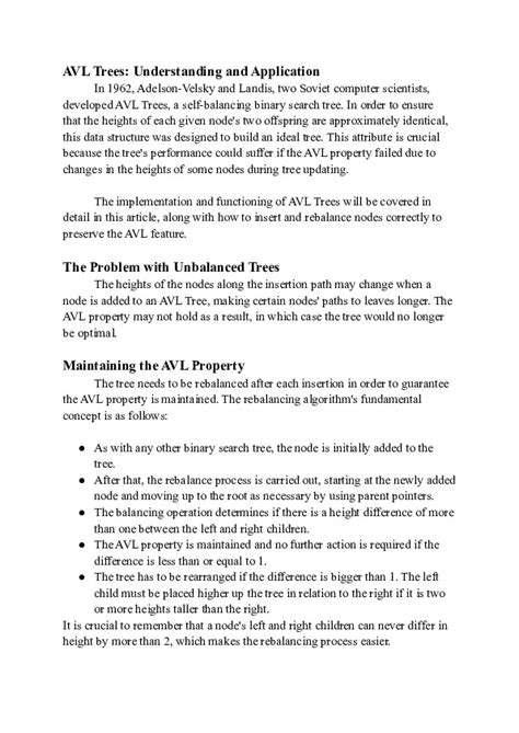 Avl Tree Implementation Edubirdie