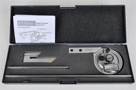Fowler 52 440 612 0 Universal Bevel Protractor With 6 And 12 Blade