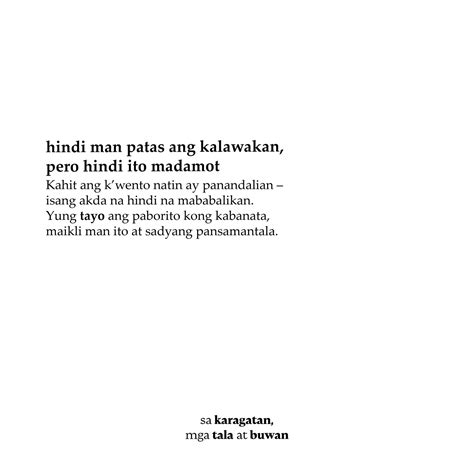 Hindi Patas Ang Kalawakan Pinagtagpo Nya Ang Landas Natin Sa Panahong
