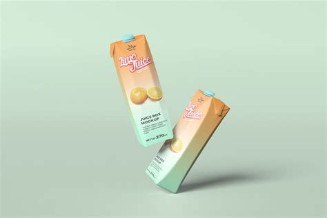 Floating Juice Box Mockup Deeezy