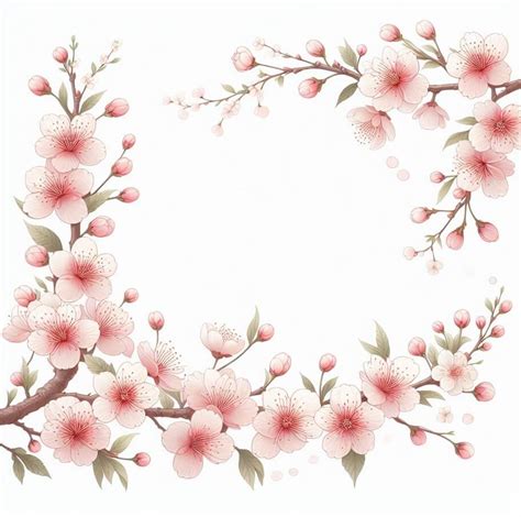 美しい桜の木のイラスト