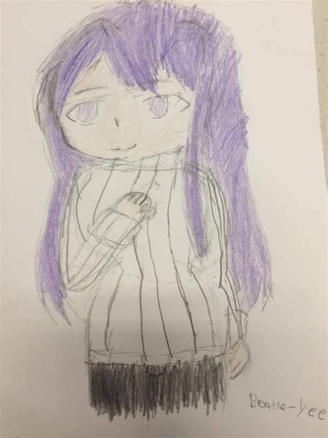Ddlc Yuri In Her Sweater By Beatle Yee On Deviantart
