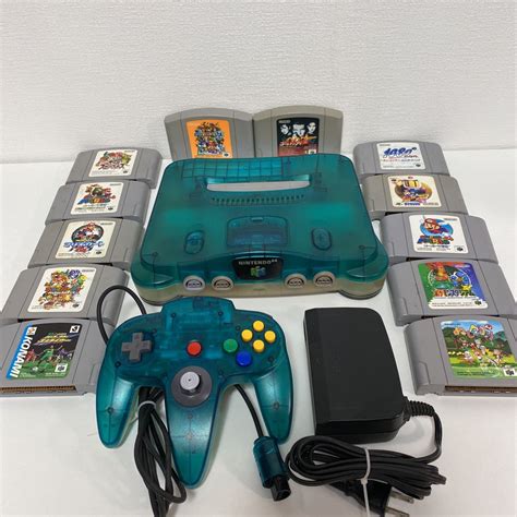 【傷や汚れあり】レア 起動確認 ニンテンドー64 任天堂 クリアブルー Nintendo64 Nintendo マリオカート 007 スマブラ