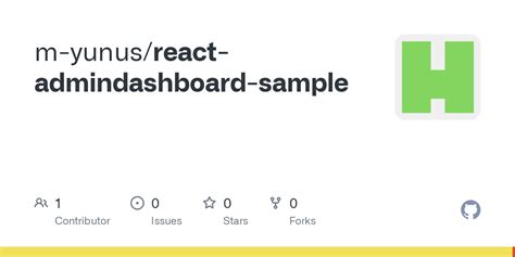 Github M Yunusreact Admindashboard Sample