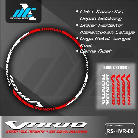Jual MAC CUTTING STIKER STICKER LIS LIST VELG VARIO 110 125 150