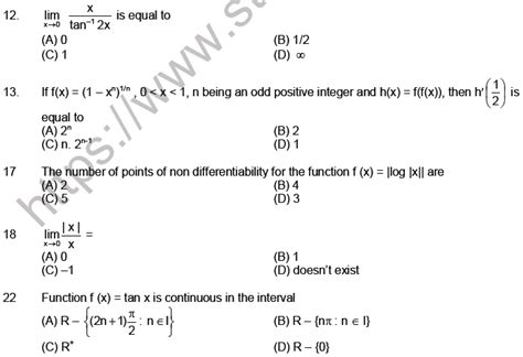 Jee Mathematics Relation And Functions Mcqs Set A With Answers