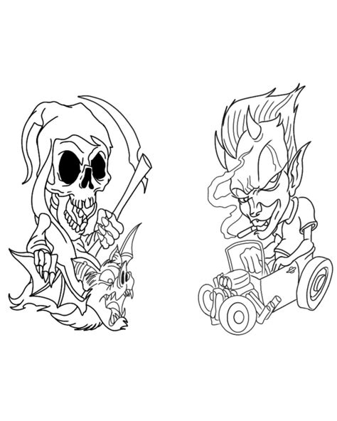 Devil Tattoo Stencil