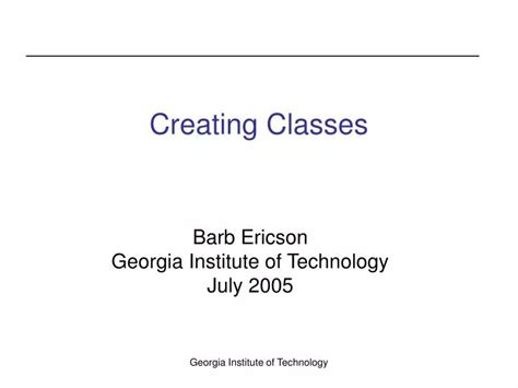 Ppt Creating Classes Powerpoint Presentation Free Download Id6247201