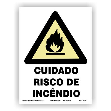Bipi Extintores Produtos Placa Risco De Incêndio