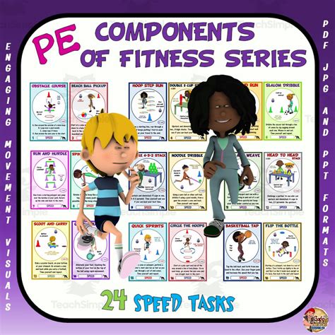 Components Of Fitness Series Speed Task Cards By Teach Simple
