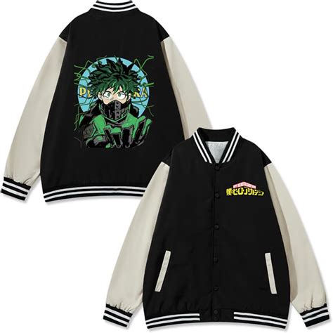 Xuminvty Deku Zip Up Hoodie Midoriya Izuku Todoroki Jacket Winter All Might Zipper