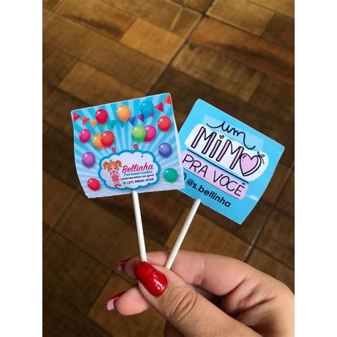 Pirulito Personalizado 20 Unidades Mimo Para Clientes Brinde
