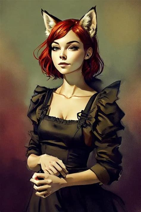 1girl Armpits Blush Slim Red Hair Short Hair O