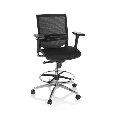Silla De Trabajo Silla De Mostrador Top Work 78 En Malla Negro