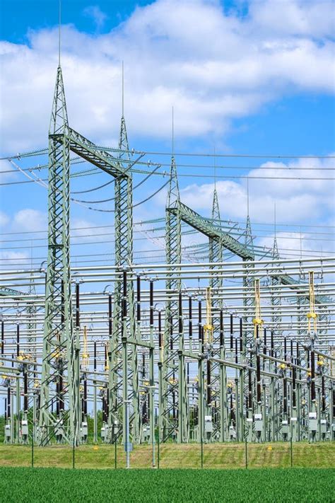 High Voltage Grid Substation Electrical Energy Substation Gas