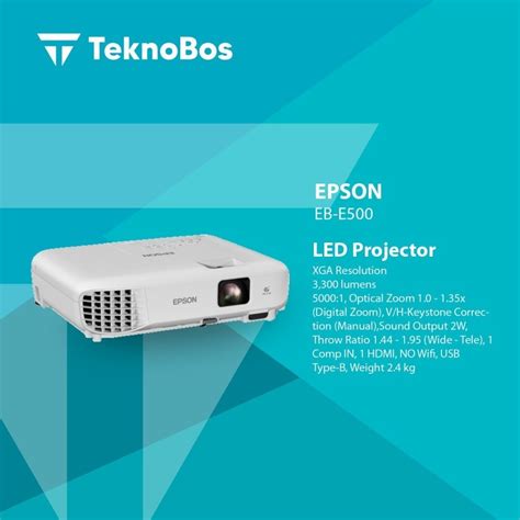Jual Proyektor Epson Eb E500 Xga 3lcd Projector Shopee Indonesia