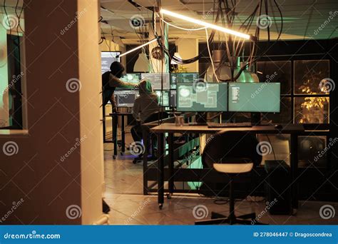 hacker malicious software code running on computer screen stock image