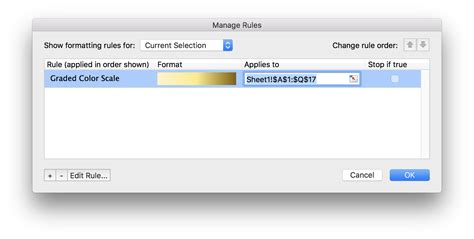 Macos Excel 2016 Automatically Creating Ranges Based On Cell Contents Then Conditionally