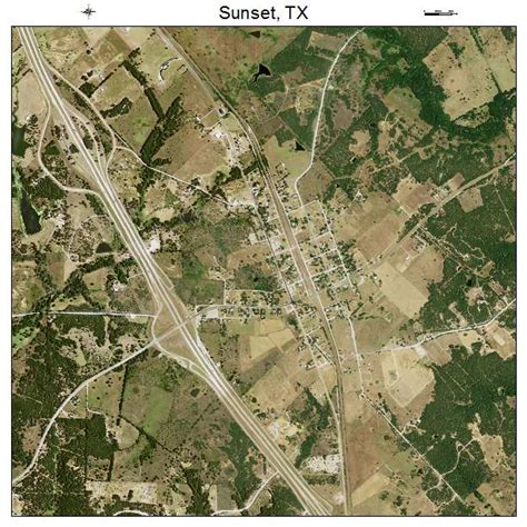 Aerial Photography Map Of Sunset Tx Texas