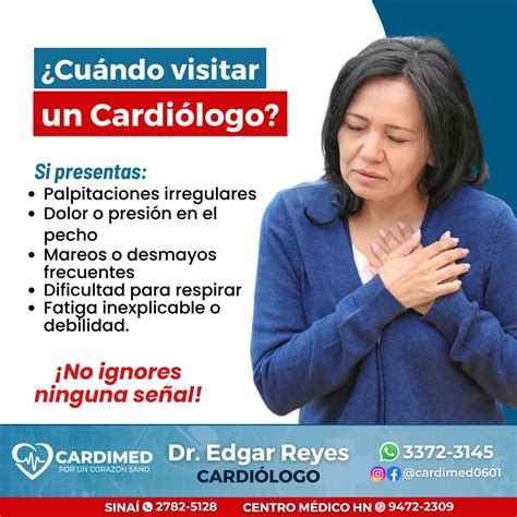 Dr. - 🔴 Estos pueden ser síntomas de problemas cardíacos. 🫀 No ignores ...