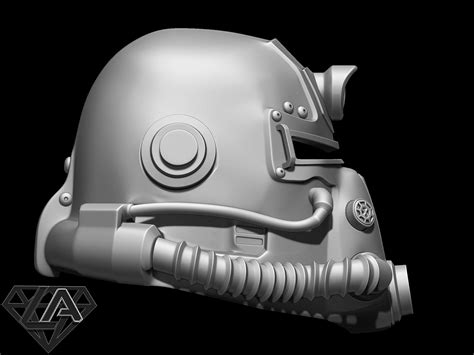 Fallout T 51b Custom Helmet 3d Model By Lafactorystore