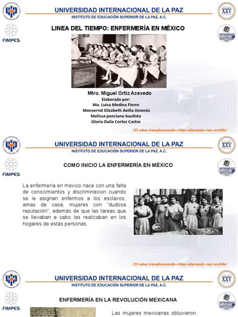 Linea Del Tiempo Enfermería En México Pdf Enfermería Partería
