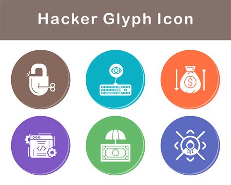 Hacker Vector Icon Set 21505016 Vector Art At Vecteezy