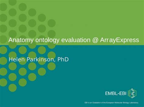 Ppt Anatomy Ontology Evaluation Arrayexpress Dokumen Tips
