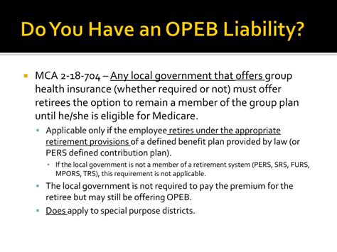 Ppt Opeb Gasbs 45 Other Post Employment Benefits Powerpoint