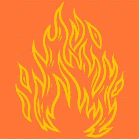 주황색 배경에 노란색과 주황색 불 기호 벡터 Unsplash의 일러스트 이미지