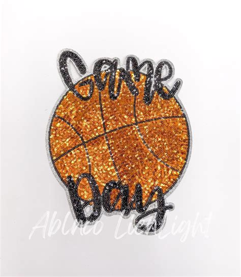 Sequin Basketball Patch Basketball Patch Game Day Patch Big Iron On Patch Mama Patch Sport