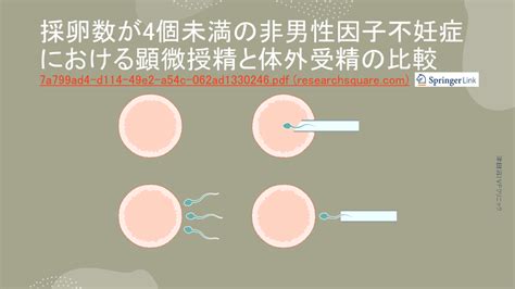 「採卵数が4個未満の顕微授精と体外受精の比較」 津田沼ivfクリニック Tsudanuma Ivf Clinicのブログ