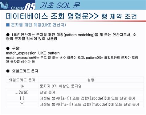 Ppt 기초 Sql 문 Powerpoint Presentation Free Download Id3471090