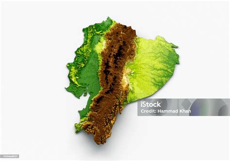 에콰도르지도 음영 릴리프 색상 높이 바다 블루 배경 3d 일러스트 레이 션 0명에 대한 스톡 사진 및 기타 이미지 0명 국기 그늘 Istock