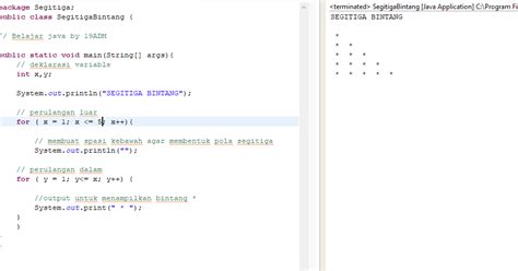 Program Java Membuat Segitiga Bintang Di Eclipse Arief Dwi Muhidin