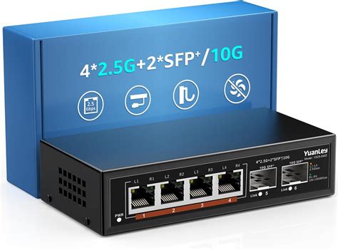 6 Port 2 5g Umanaged Ethernet Switch 4 X 2 5g Base T Ports 2 X 10g