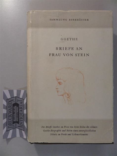 Goethes Briefe An Frau Von Stein ZVAB