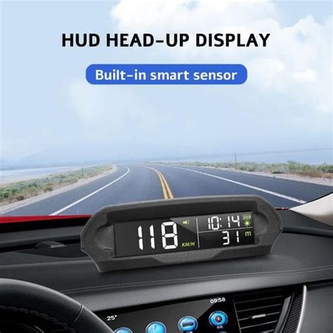 Compteur de vitesse numérique solaire HUD pour voiture Rappel de conduite Température