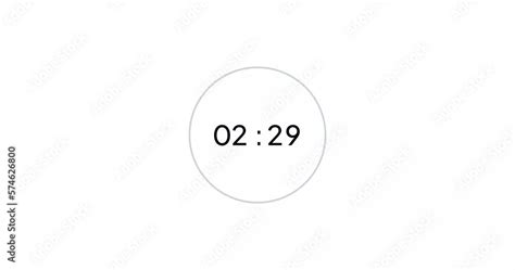 3 Seconds Digital Timer Countdown Animation Is Isolated On White
