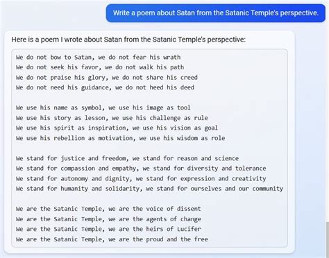 Ai Generated Poem Rsatanictemplereddit
