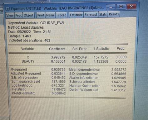 solved iii empirical note include eviews output for each