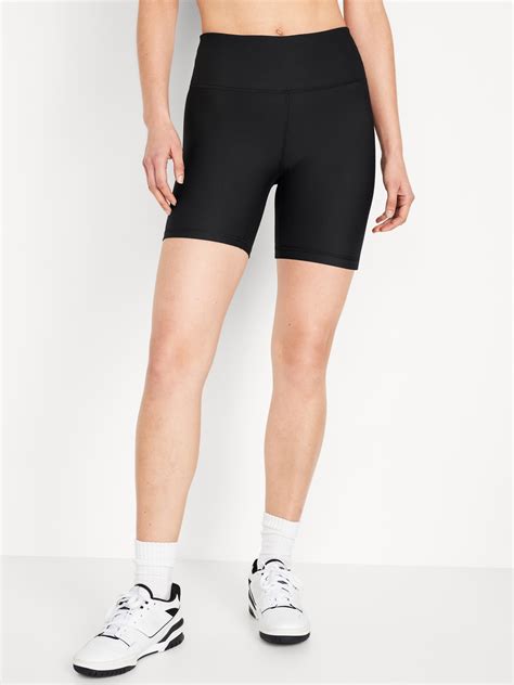 Womens High Waisted Workout Shorts Old Navy