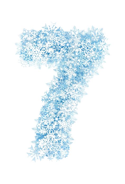 冰雪数字png 雪花素材