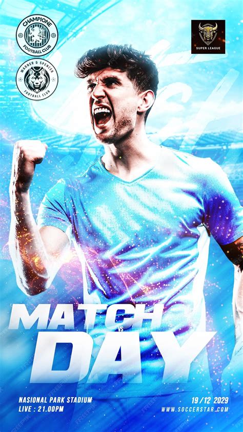 Premium Psd Soccer Sports Football Matchday Flyer And Social Media