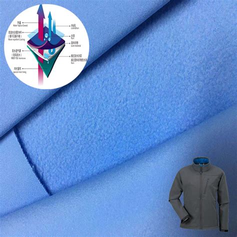 Polar Fleece Fabric 100 Polyester Softshell Bonded Spun Custom Printed